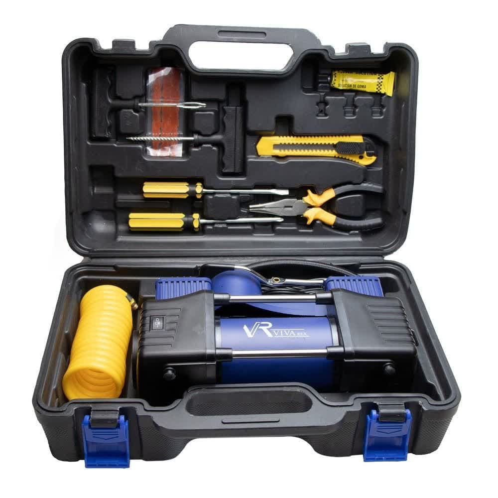 کمپرسور فندکی دو سیلندر با لوازم ویوارکس مدل VR1208-ACT – کالانت